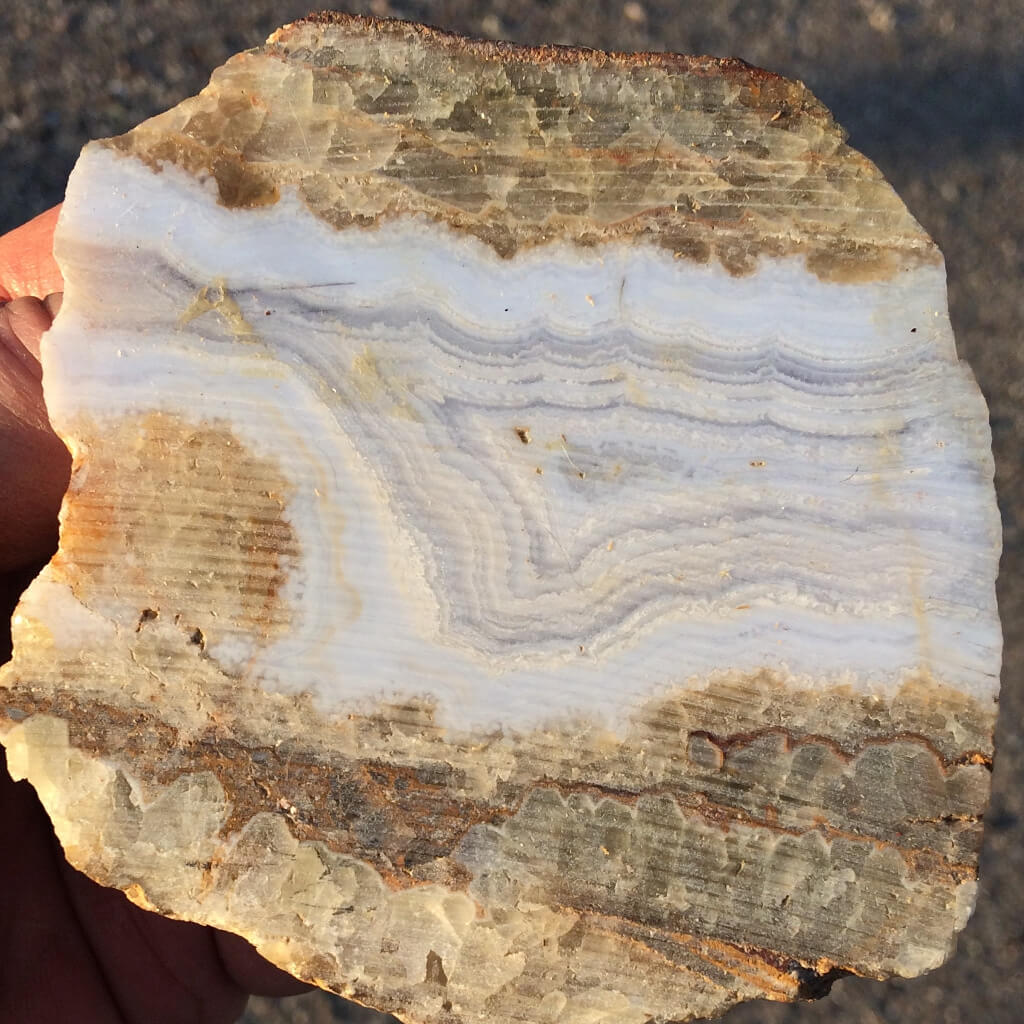 Blue Lace Agate - Lapidary Slab