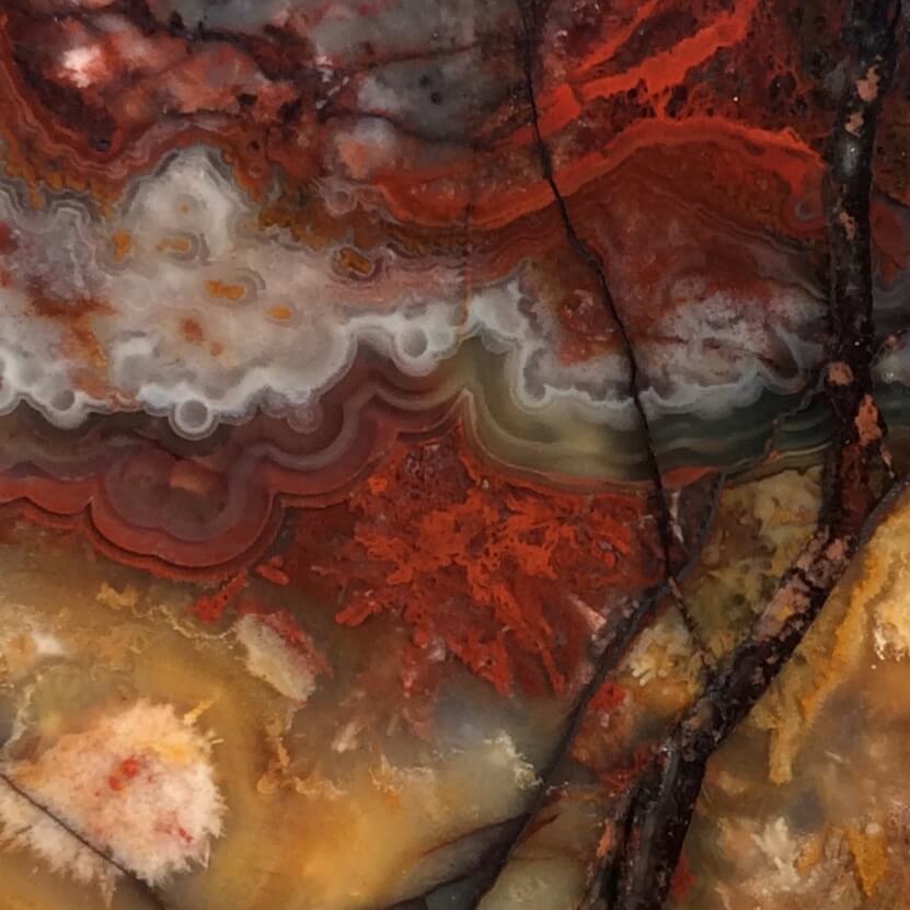Red Crazy Lace Agate - Lapidary Slab